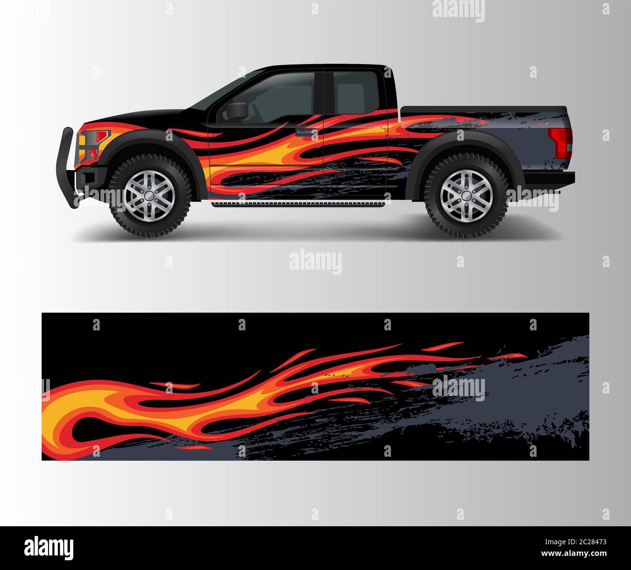 Truck and car graphic background wrap and vinyl sticker design vector ...