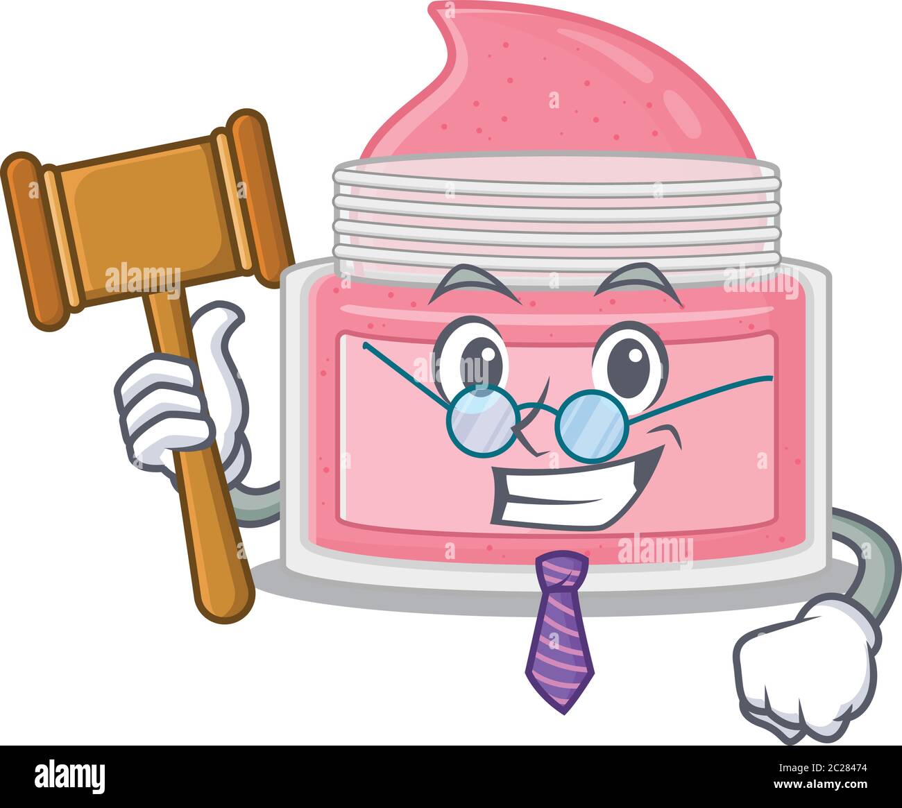 A judicious judge of body srub caricature concept wearing glasses Stock ...