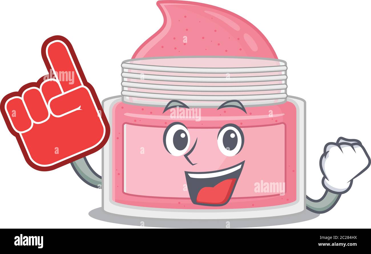 Body srub in cartoon picture design with Foam finger Stock Vector Image ...