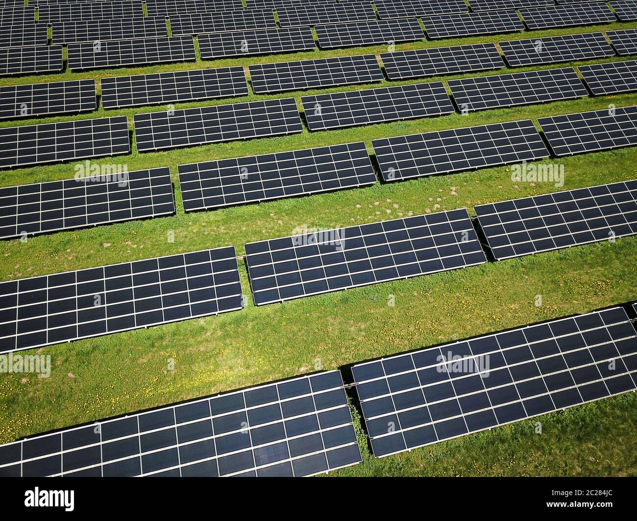 Large solar panel installation from the air Stock Photo - Alamy