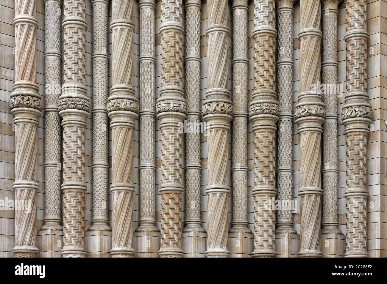 Columns Facade at History Museum Building in London Stock Photo - Alamy