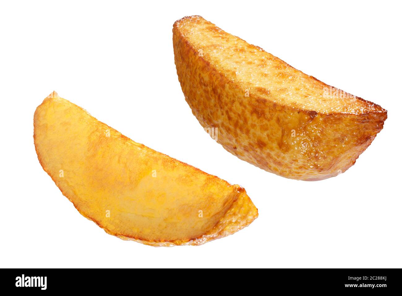 Potato wedges. Quartered fried potatoes or potato chips Stock Photo - Alamy