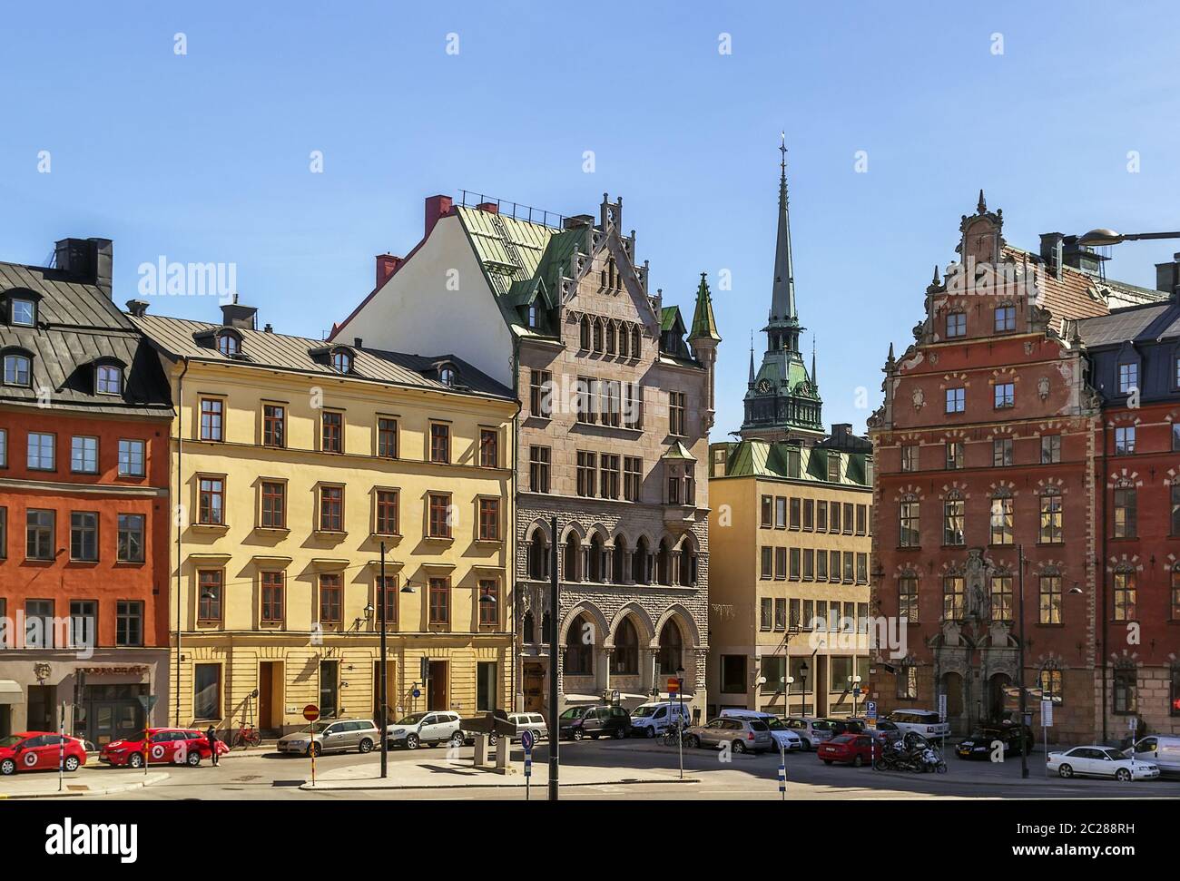 Scandinavian house at square hi-res stock photography and images - Alamy