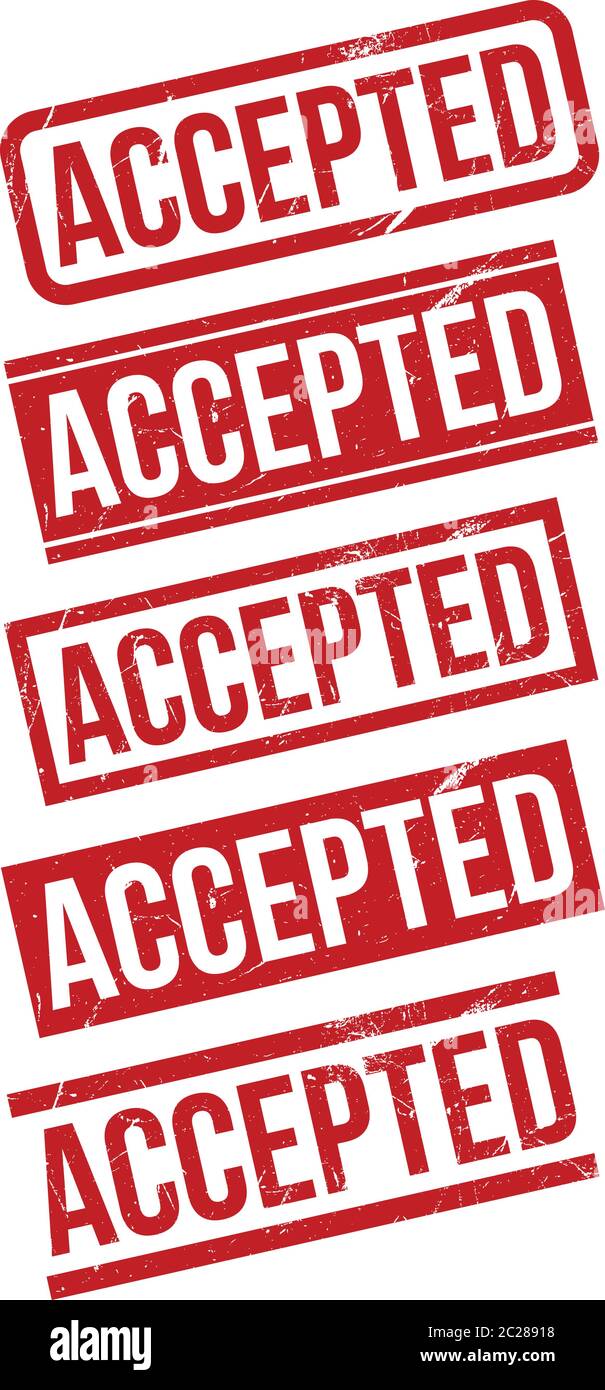 Accepted Grunge Rubber Stamp - Vector Stock Vector Image & Art - Alamy