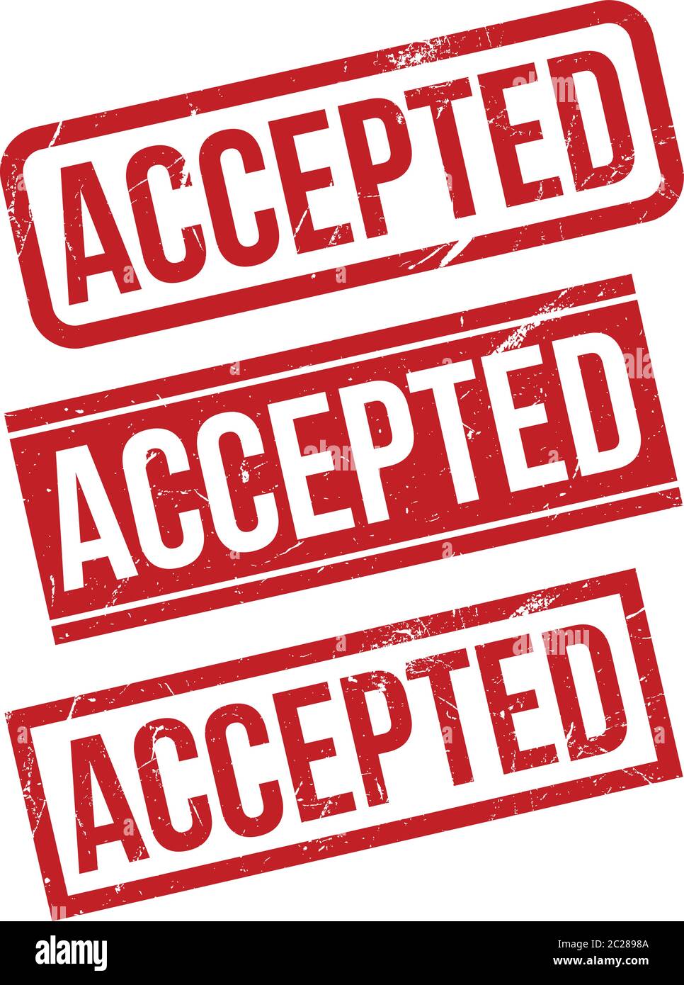 Accepted Grunge Rubber Stamp - Vector Stock Vector Image & Art - Alamy