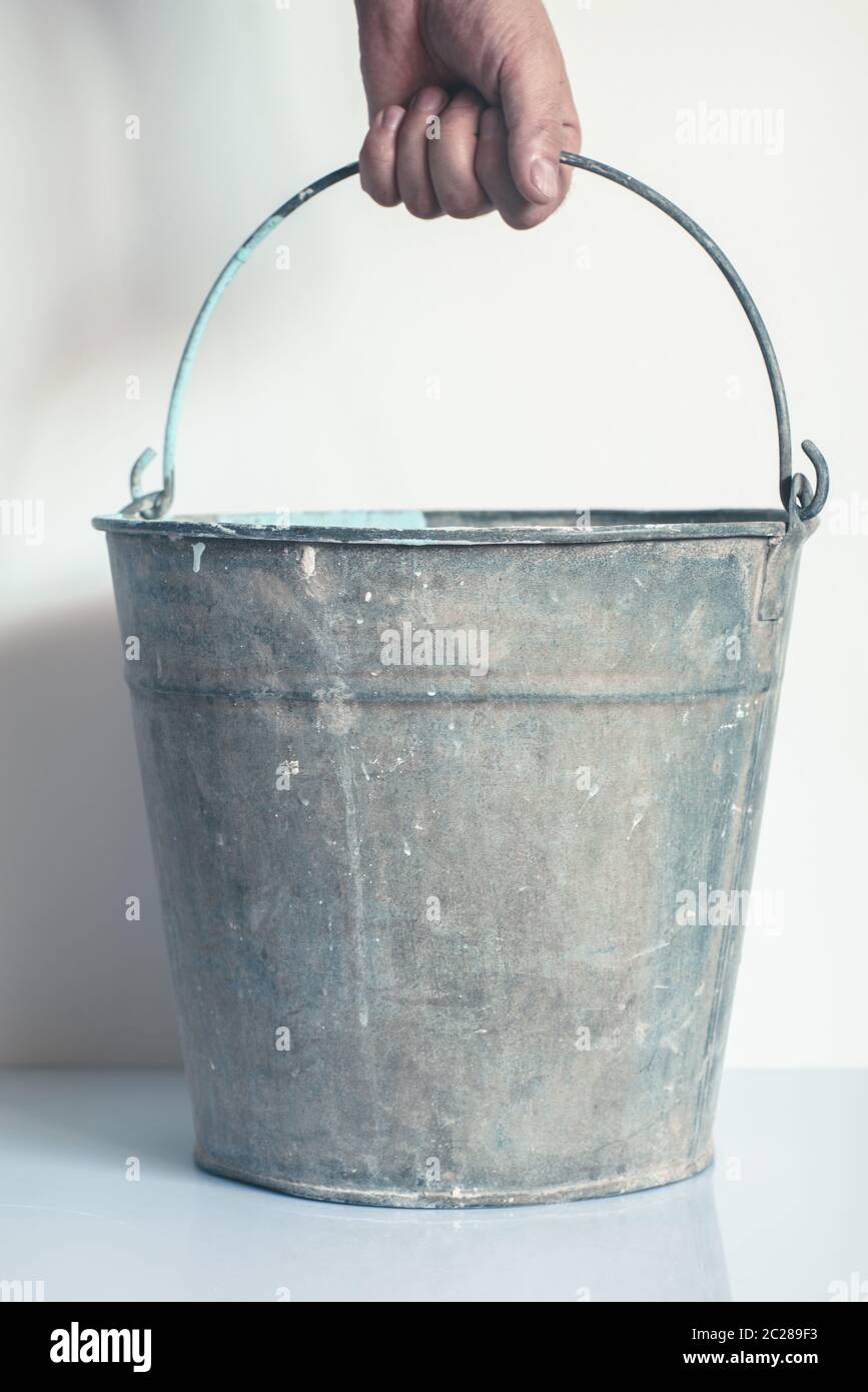 Galvanized cleaning bucket hi-res stock photography and images - Alamy