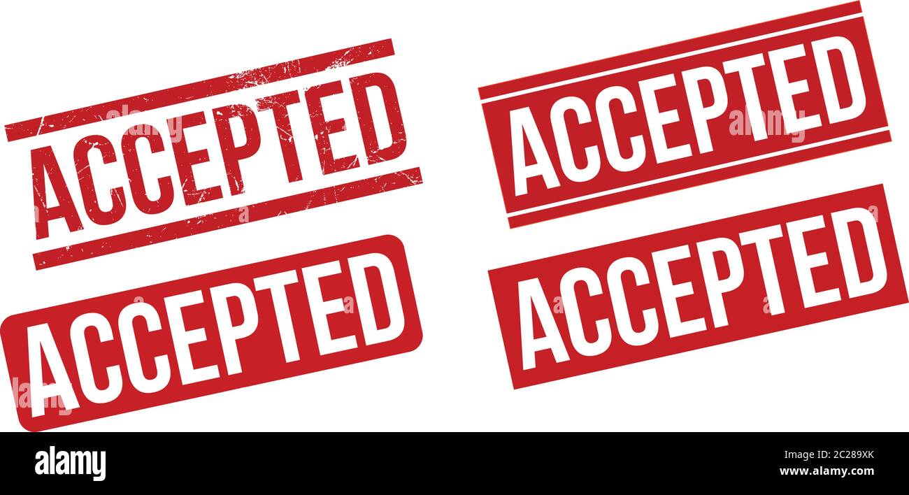 Accepted Grunge Rubber Stamp - Vector Stock Vector Image & Art - Alamy