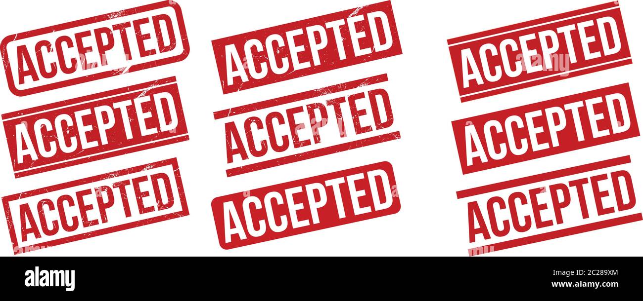 Accepted Grunge Rubber Stamp - Vector Stock Vector Image & Art - Alamy