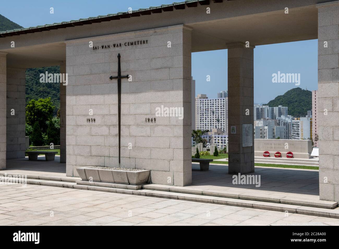 HONG KONG,HONG KONG SAR,CHINA: APRIL 28th 2020. Sai Wan War Cemetery is ...