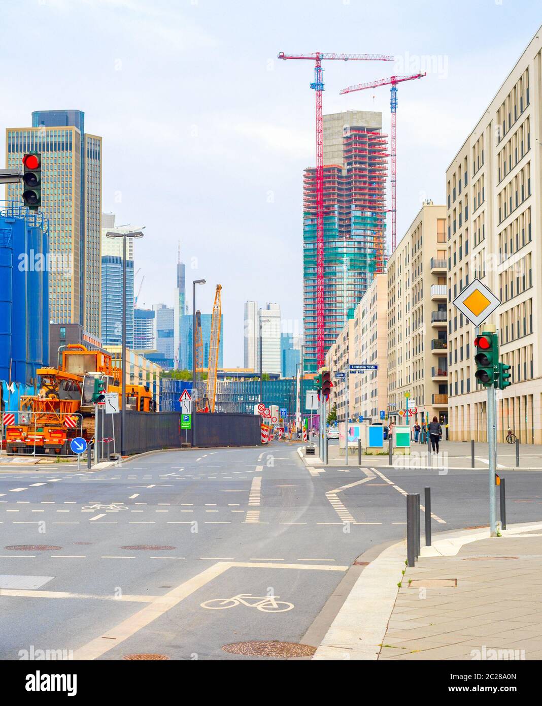 Frankfurt urban cityscape construction, Germany Stock Photo - Alamy