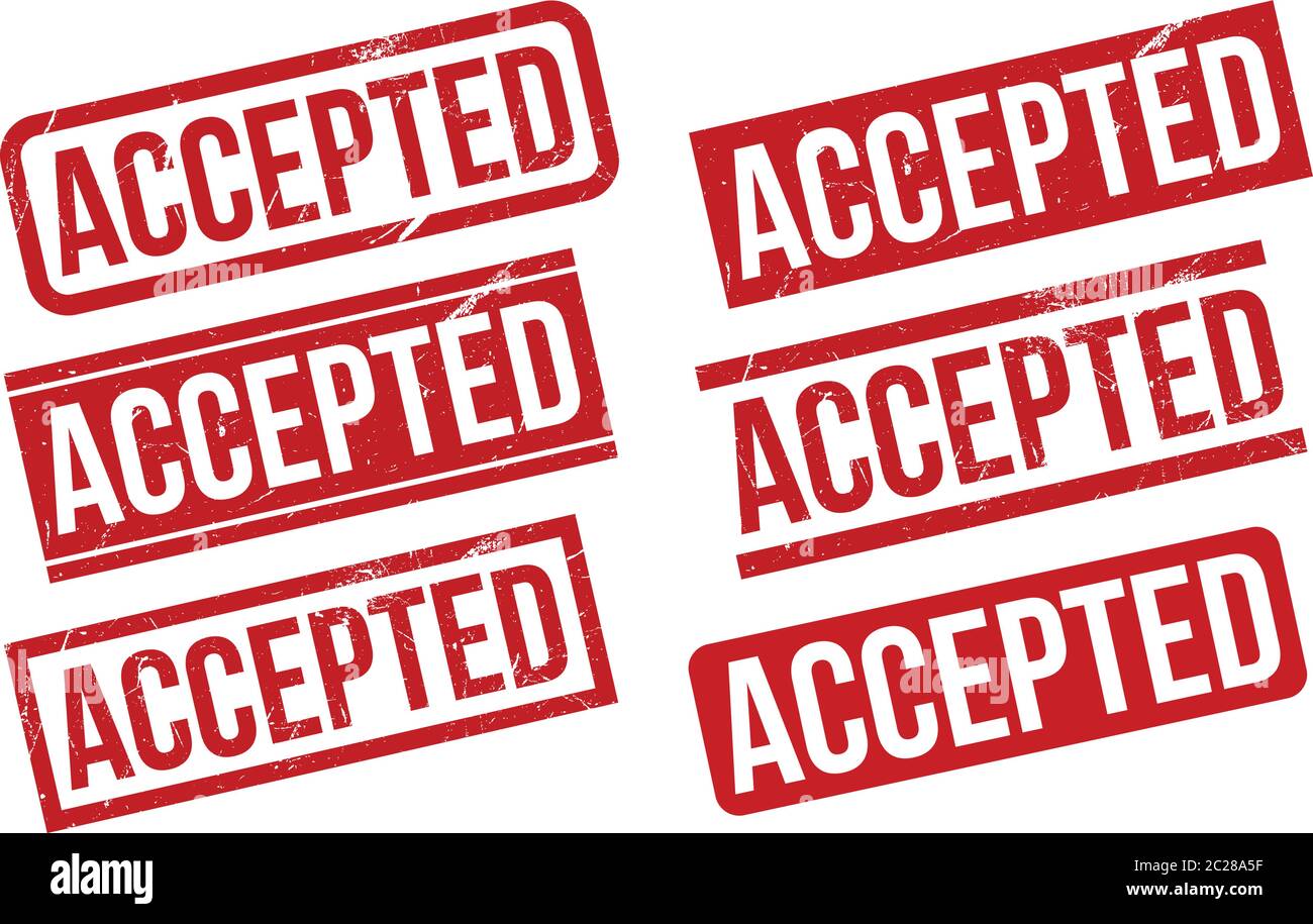 Accepted Grunge Rubber Stamp - Vector Stock Vector Image & Art - Alamy