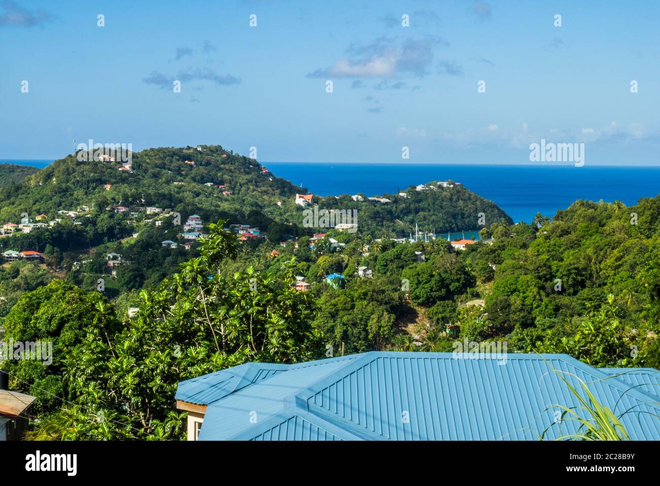 Caribbean st lucia toraille waterfall hi-res stock photography and ...