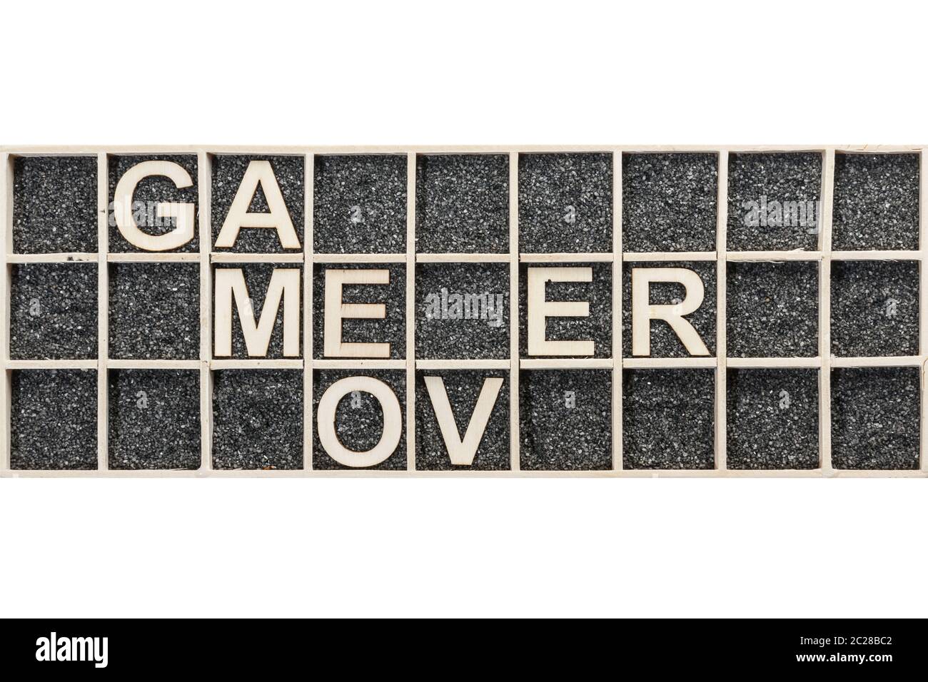 Game over font hi-res stock photography and images - Alamy