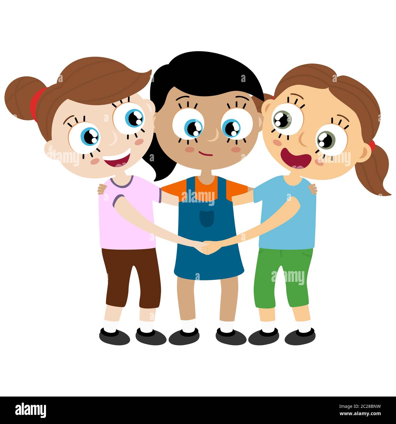 Group hug friends Cut Out Stock Images & Pictures - Alamy