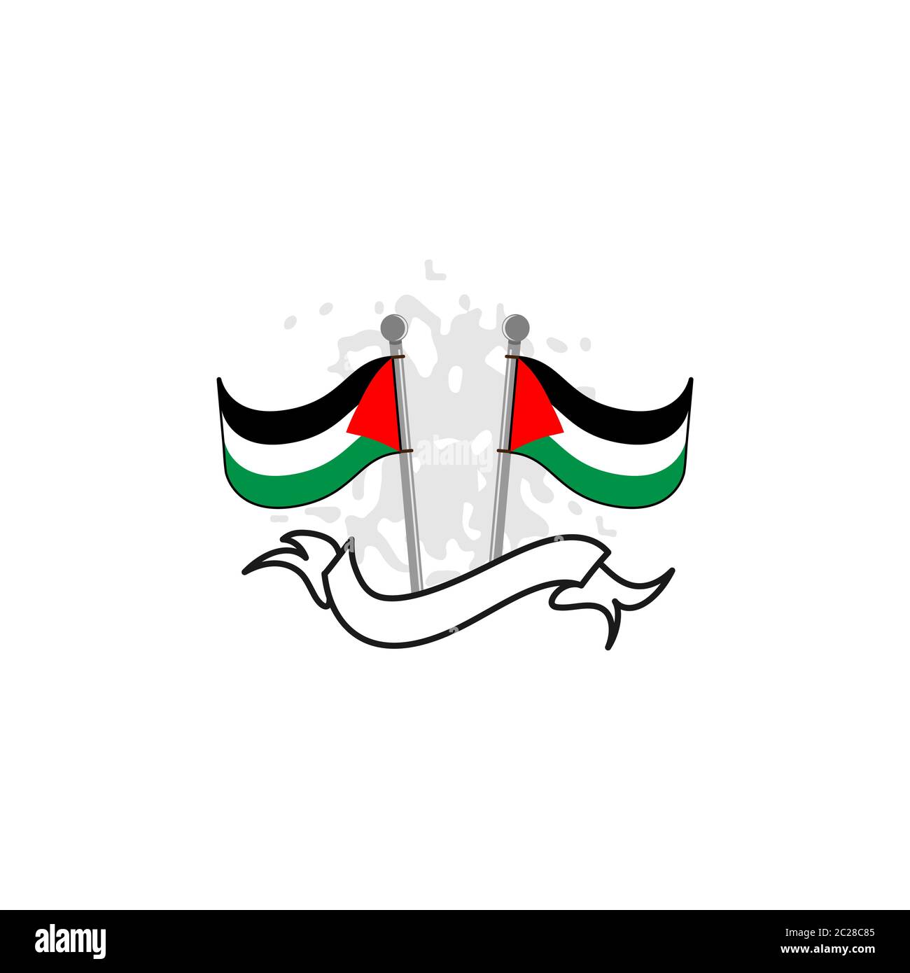 Palestinian flag vector design template illustration Stock Vector Image ...