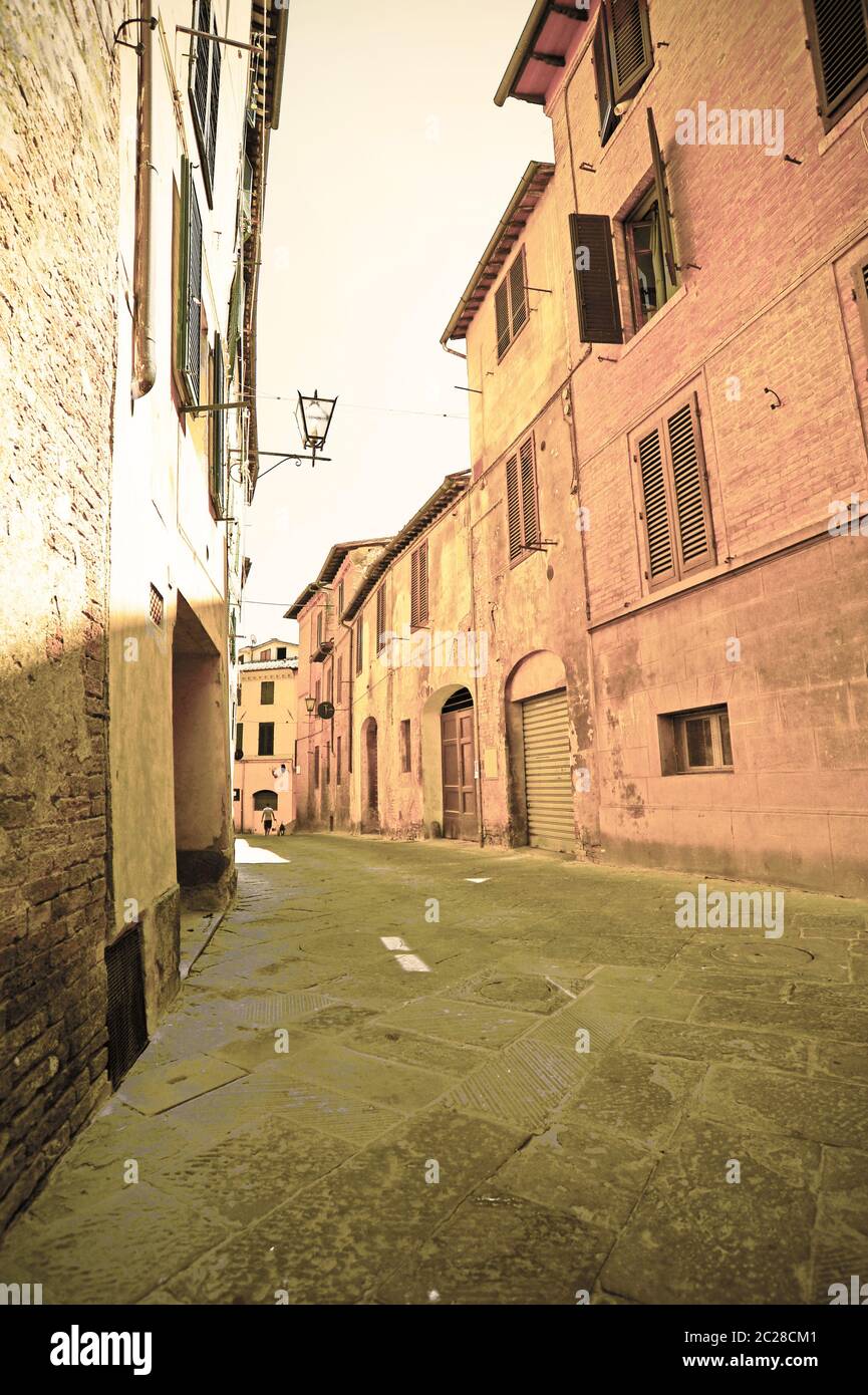 Siena brick pavement hi-res stock photography and images - Alamy