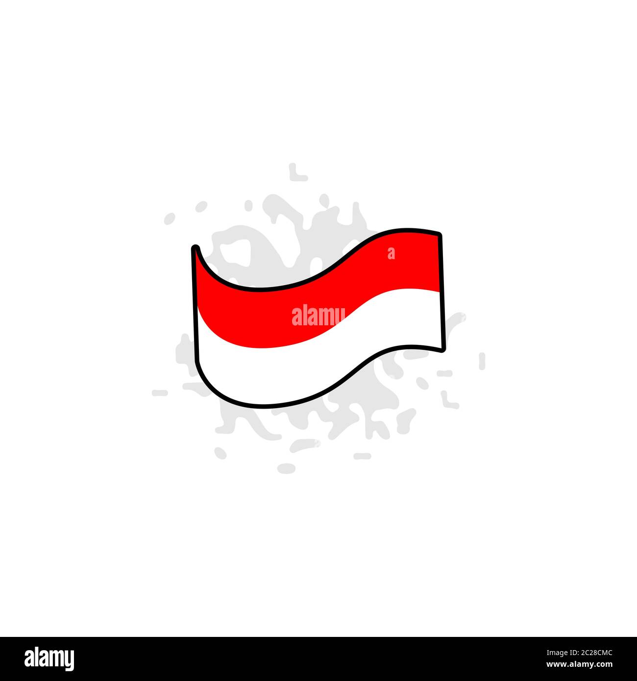Indonesian flag vector design template illustration Stock Vector Image ...