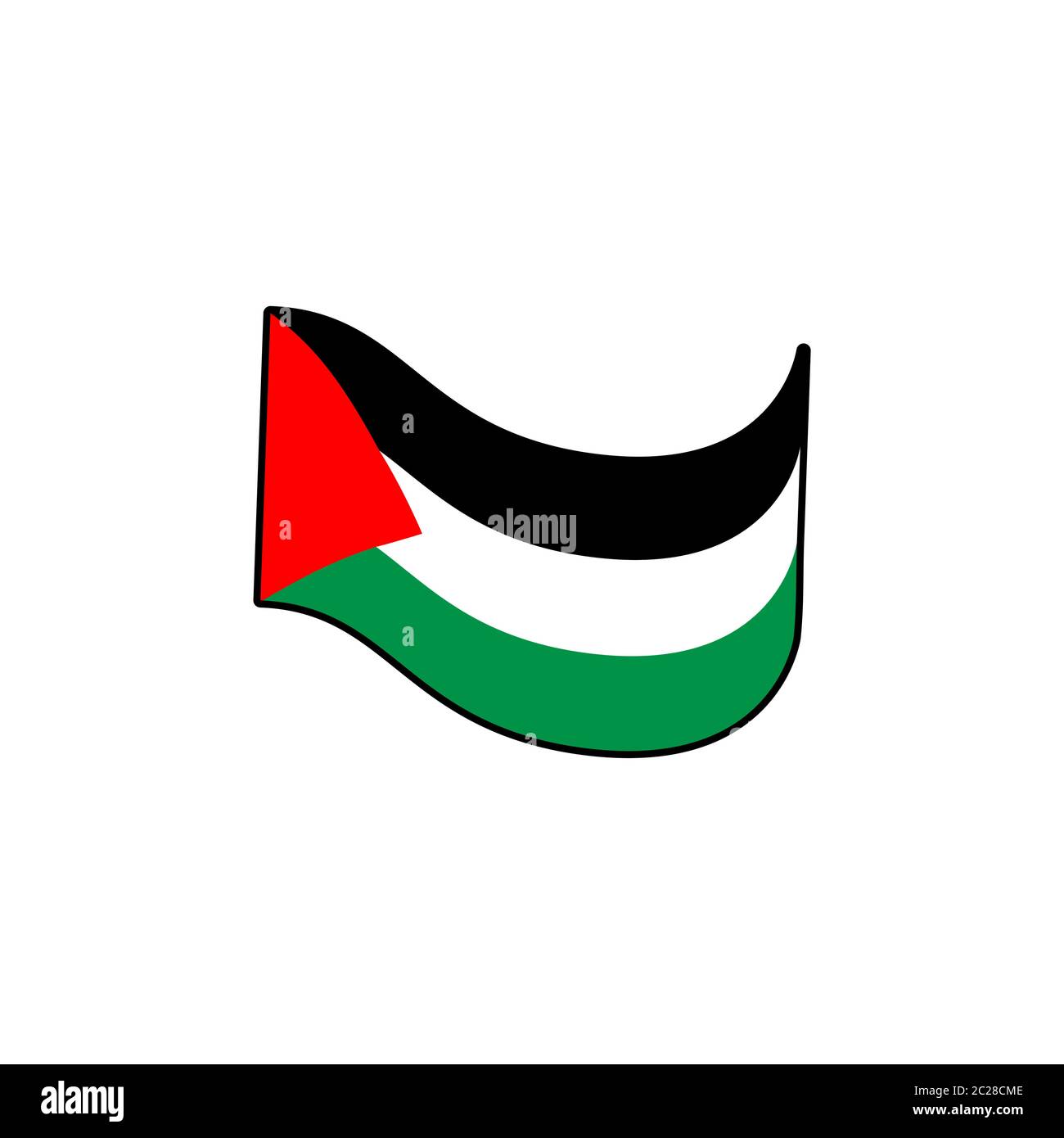 Palestinian flag vector design template illustration Stock Vector Image ...