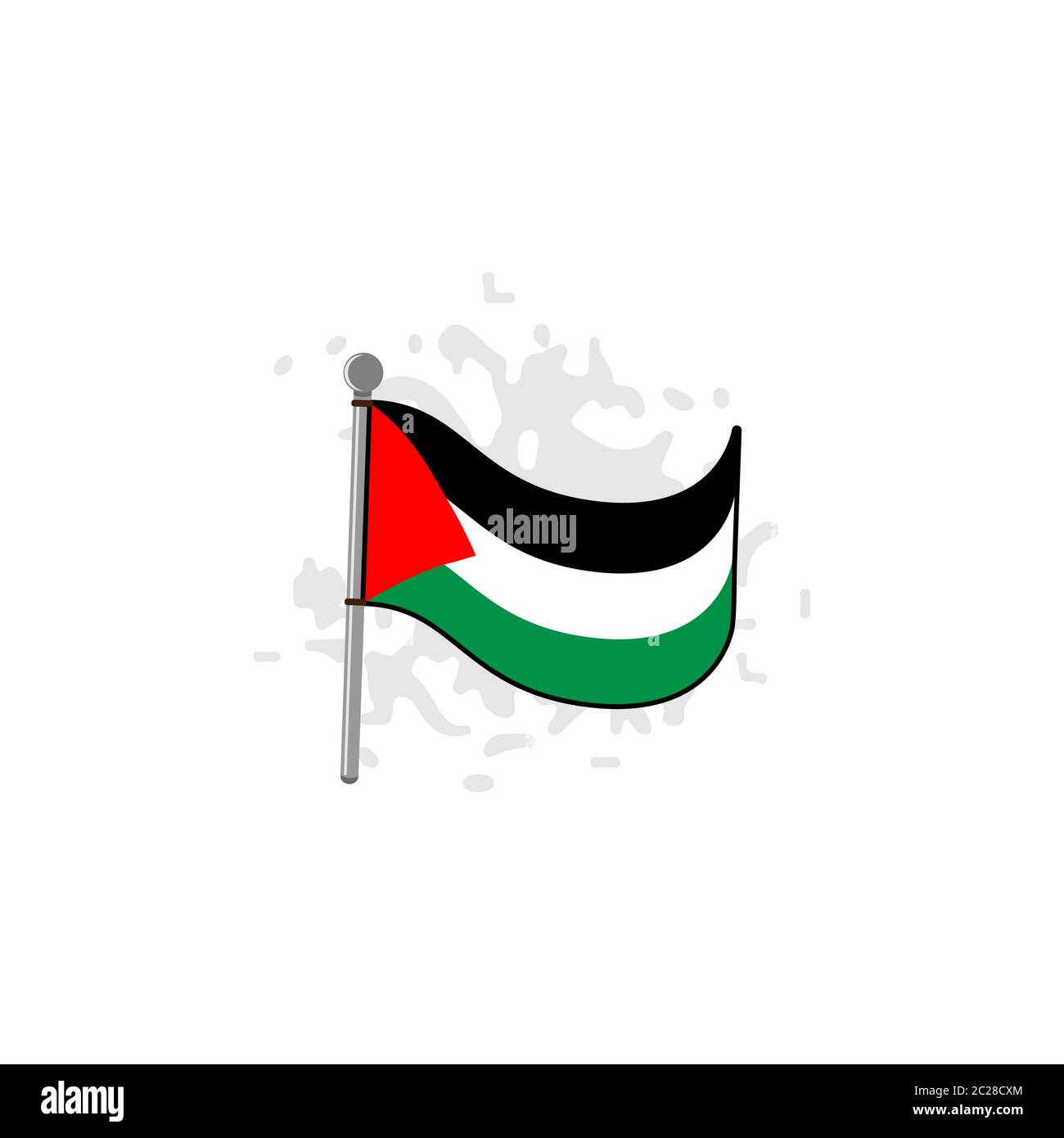 Palestinian flag vector design template illustration Stock Vector Image ...