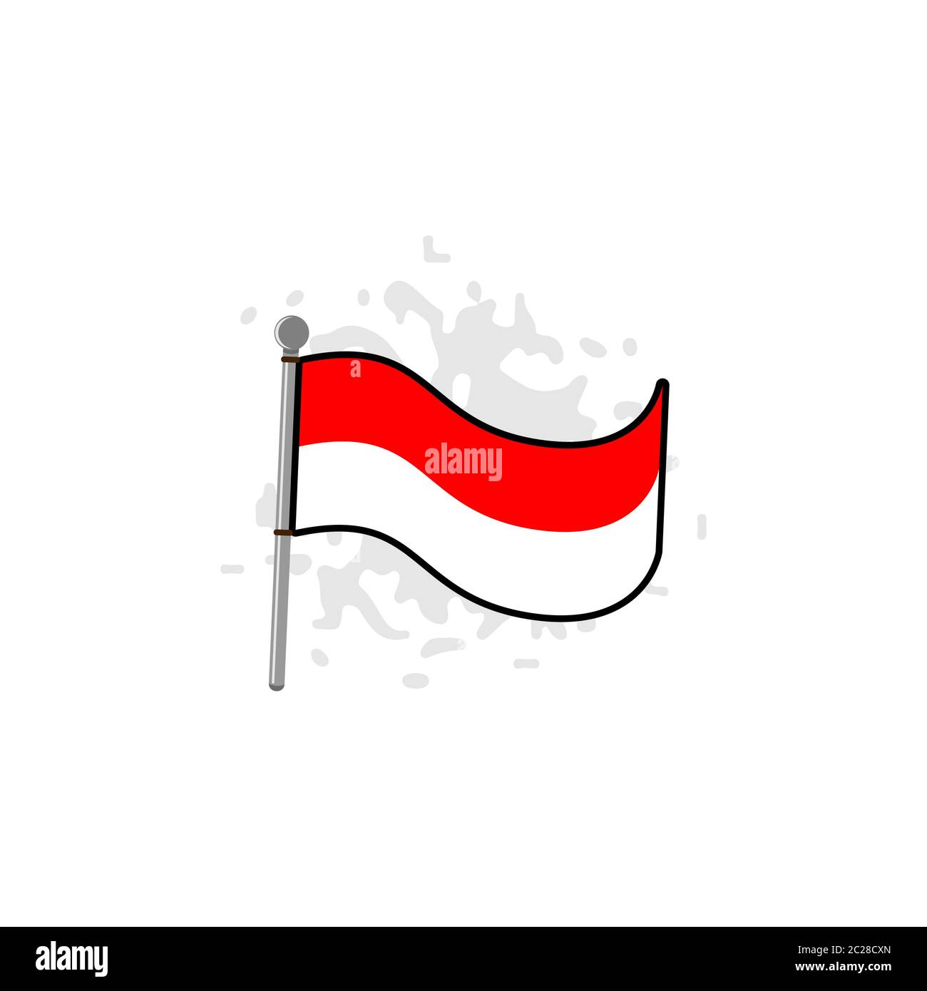 Indonesian flag vector design template illustration Stock Vector Image ...