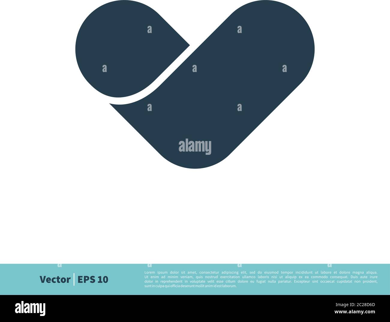 V Letter of Heart Icon Vector Logo Template Illustration Design. Vector ...