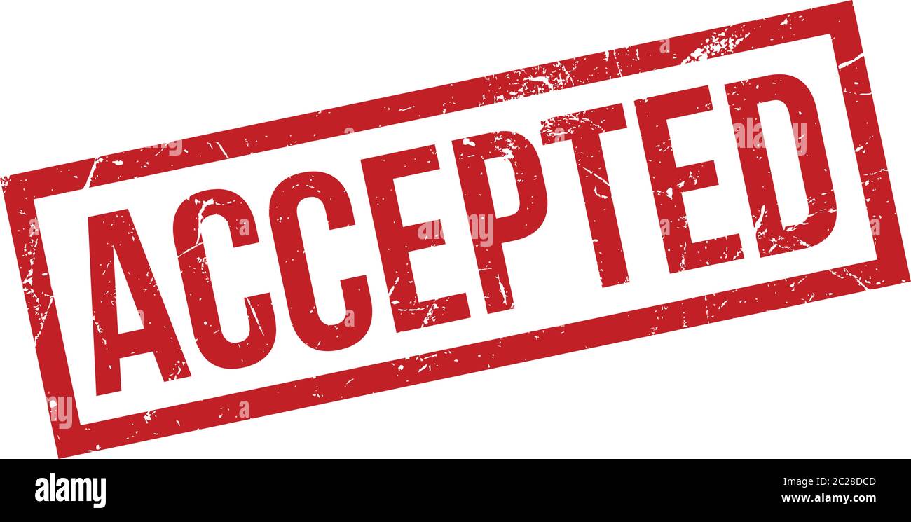 Accepted Grunge Rubber Stamp - Vector Stock Vector Image & Art - Alamy