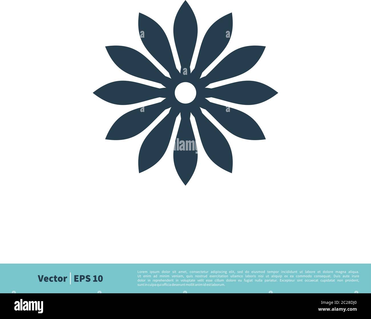Ornamental Decorative Flower Icon Vector Logo Template Illustration ...