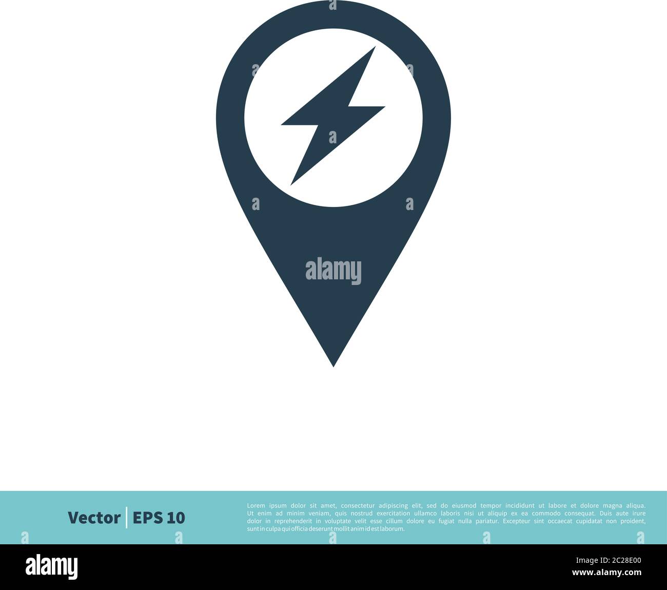 Power Electric Pointer / Pin Icon Vector Logo Template Illustration ...