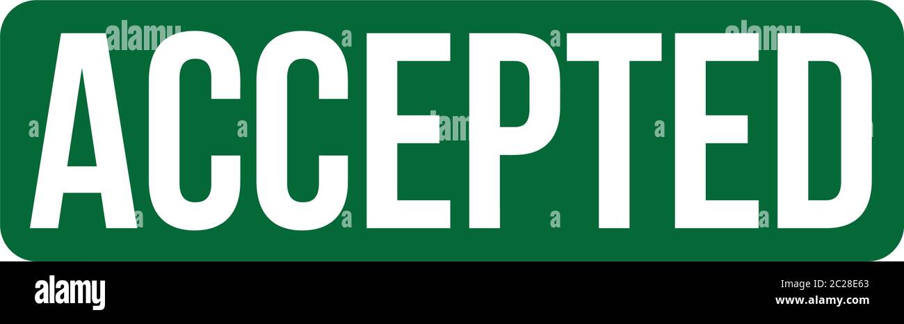 Accepted Grunge Rubber Stamp - Vector Stock Vector Image & Art - Alamy