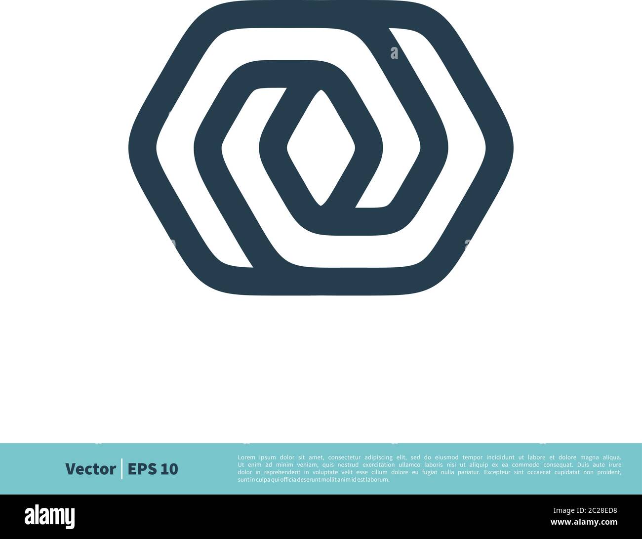 Line Art Hexagon Infinity Icon Vector Logo Template Illustration Design ...