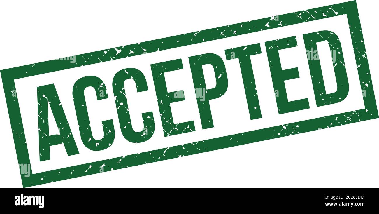 Accepted Grunge Rubber Stamp - Vector Stock Vector Image & Art - Alamy