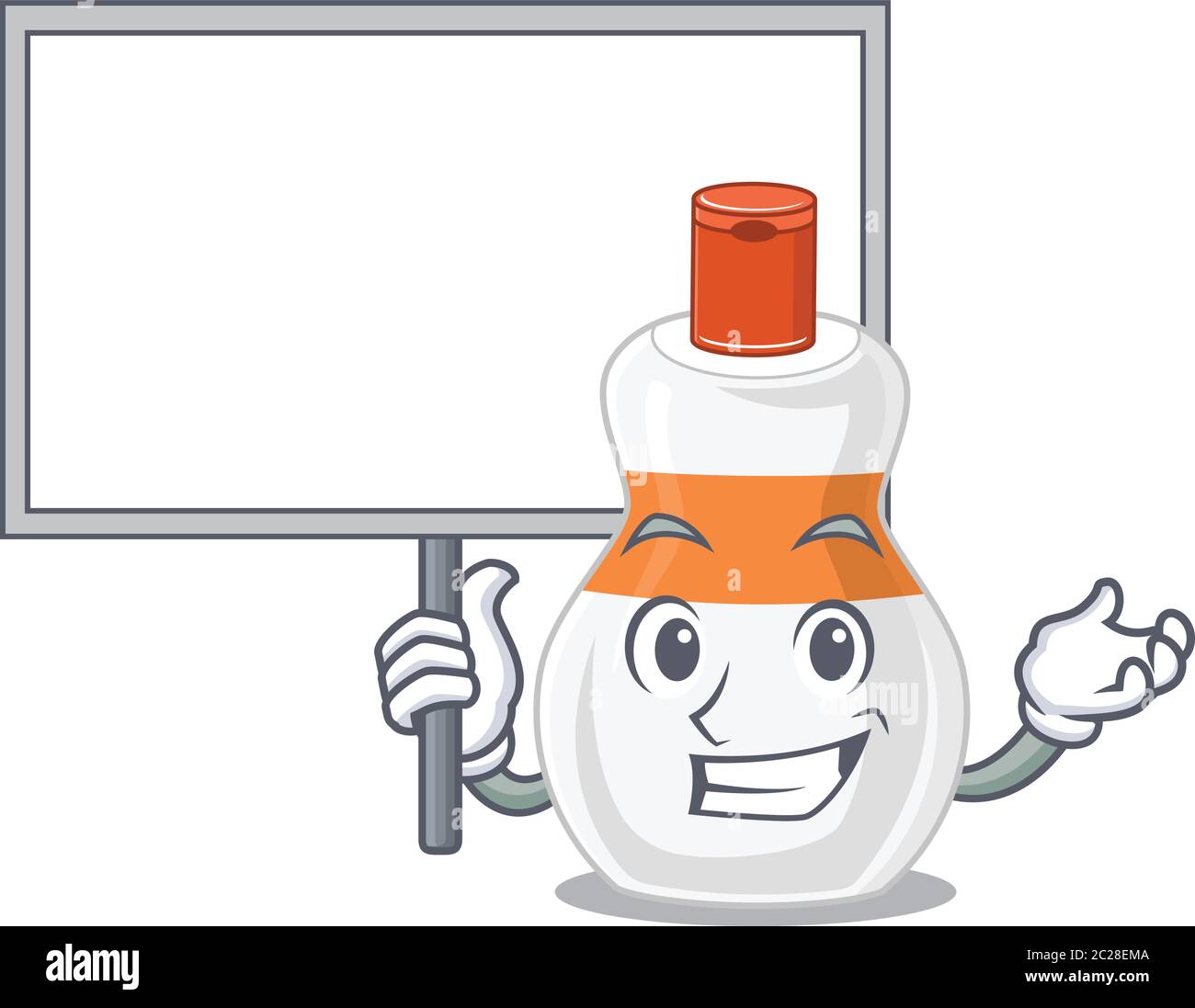 sweet Mascot design of body lotion bring a board Stock Vector Image ...