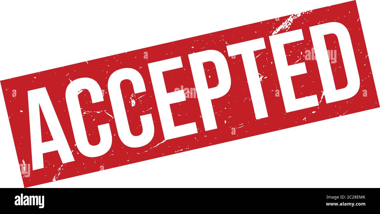 Accepted Grunge Rubber Stamp - Vector Stock Vector Image & Art - Alamy