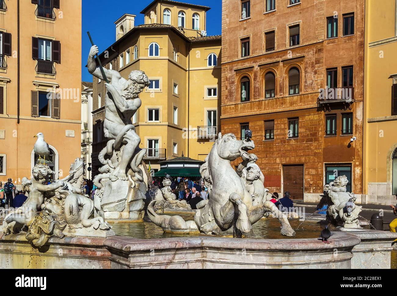 Fountain of Neptune, Rome Stock Photo - Alamy