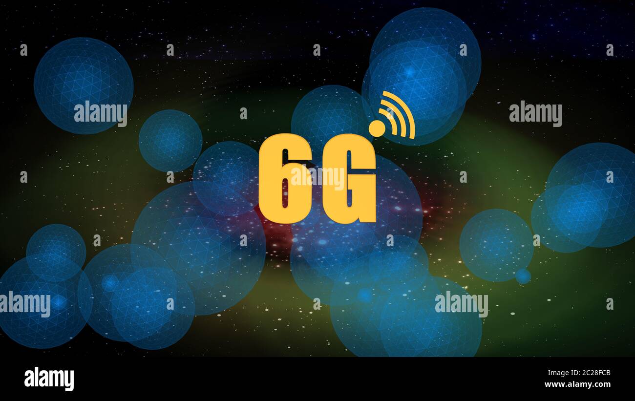 The 3d rendering of new generation of high-speed mobile technology for ...