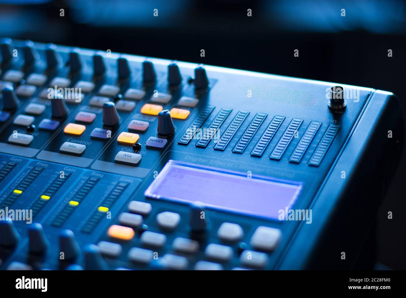 Sound recording studio mixer desk: professional music production Stock ...