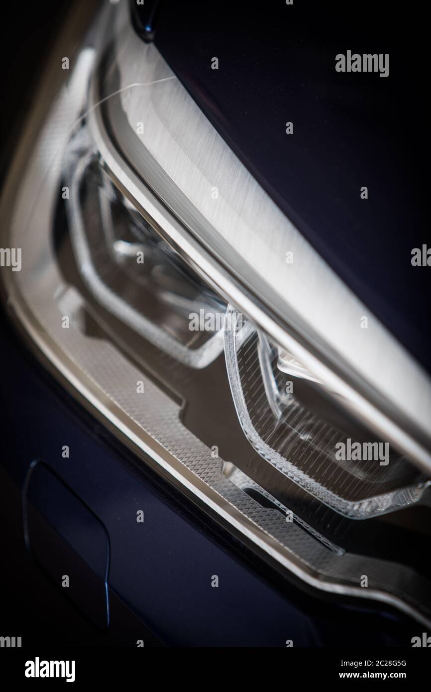 Bright led headlights hi-res stock photography and images - Alamy