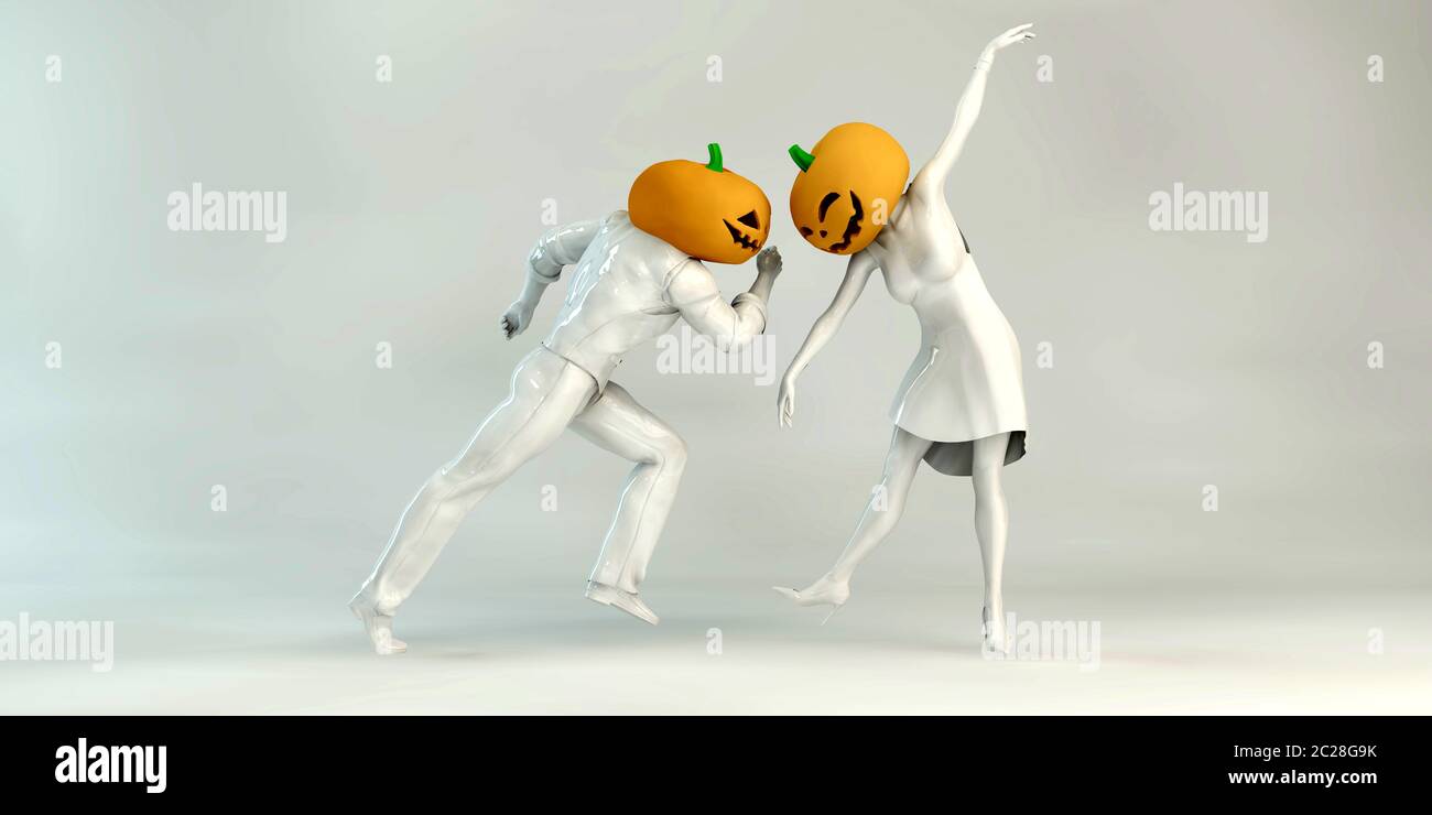Halloween Dinner and Dance Spooky Party Pumpkin Stock Photo - Alamy