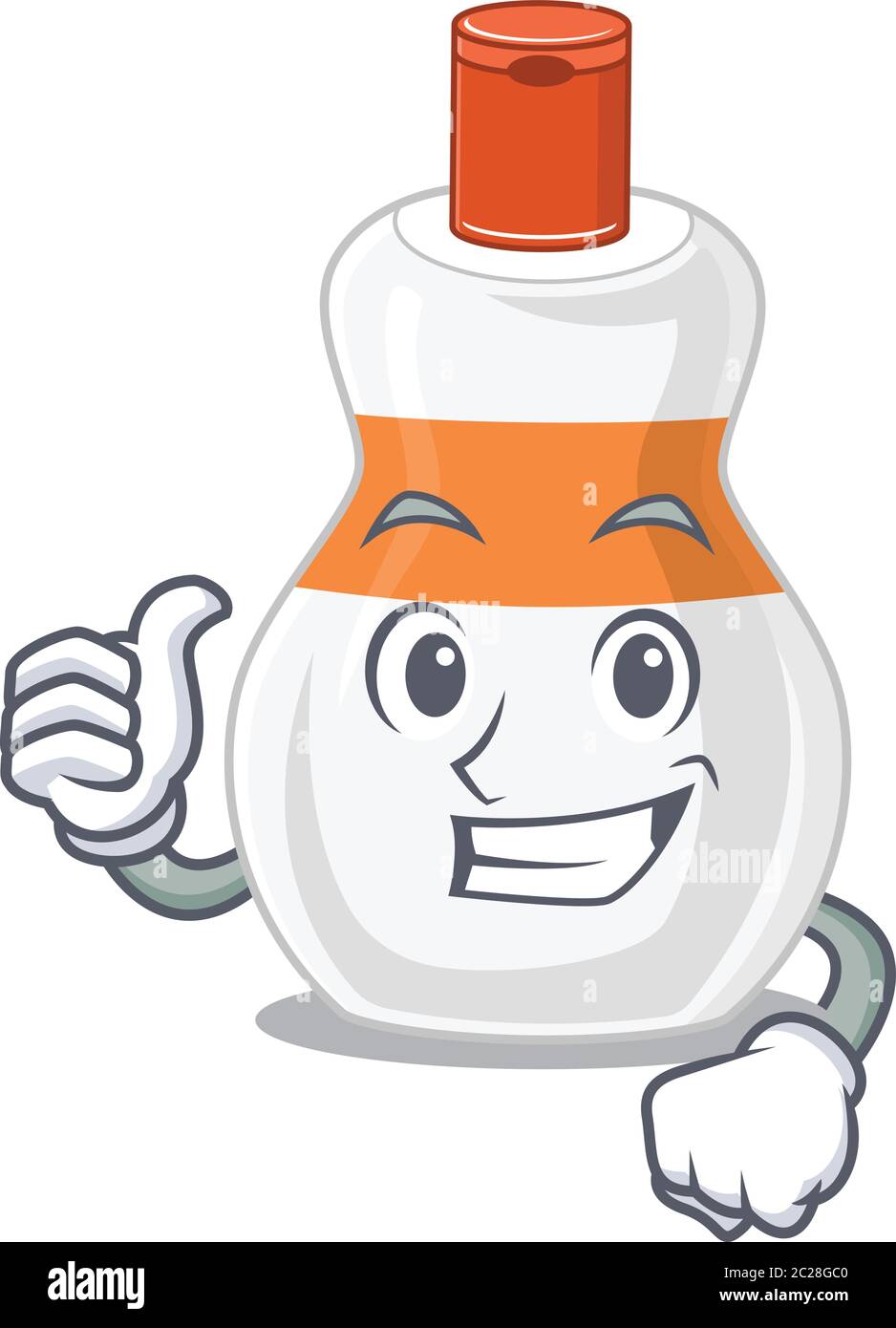 Body lotion cartoon picture design showing OK finger pose Stock Vector ...