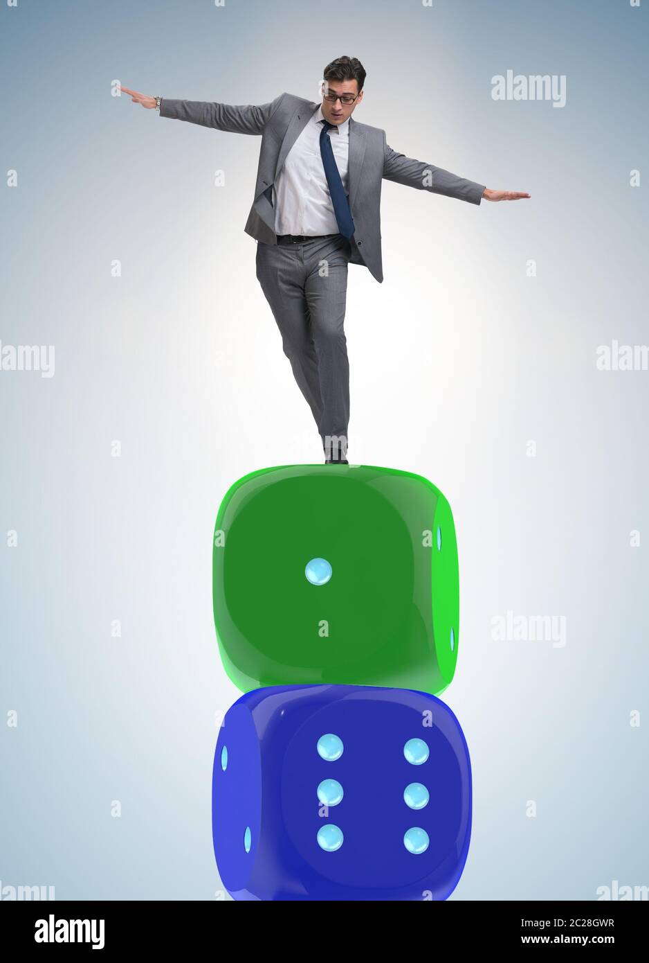 Businessman throwing dice hi-res stock photography and images - Alamy