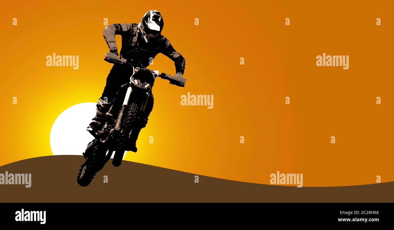 Motorcycle silhouette are jumping hi-res stock photography and images ...