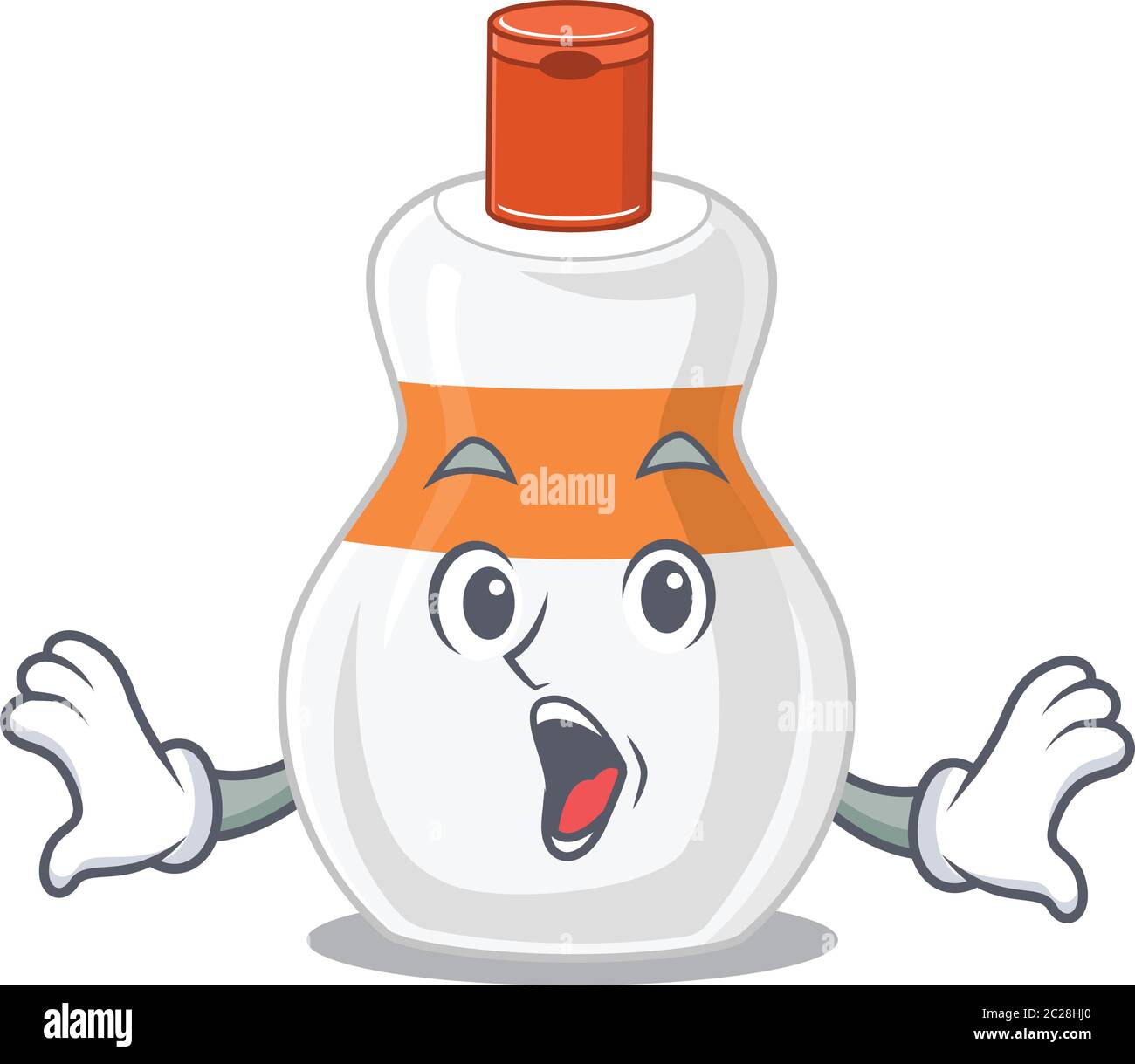 Body lotion mascot design concept showing a amazed gesture Stock Vector ...