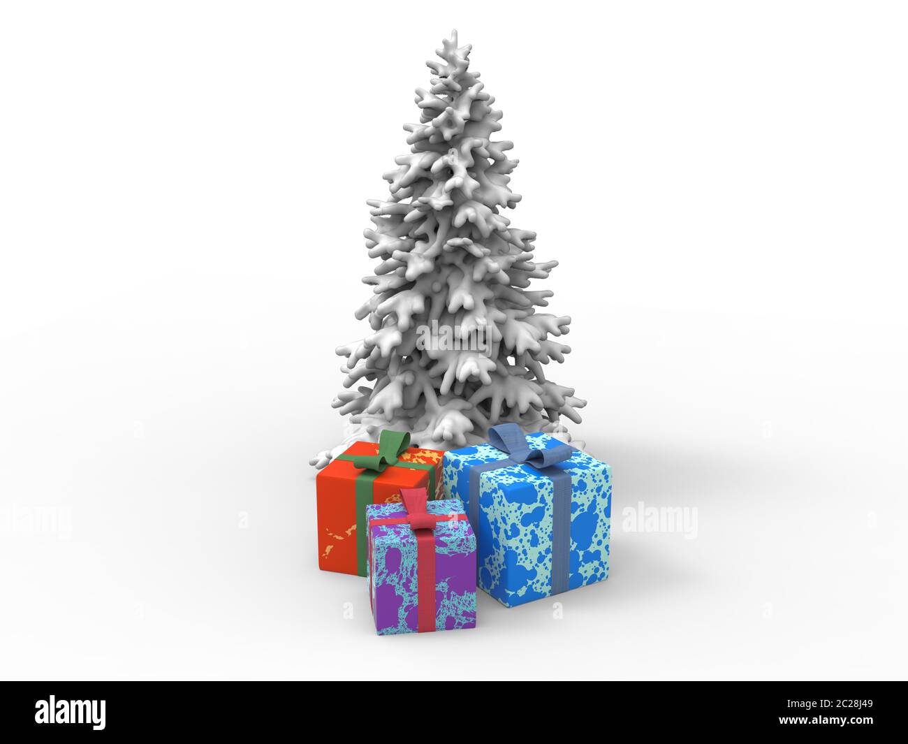 Winter fir tree under Cut Out Stock Images & Pictures - Alamy