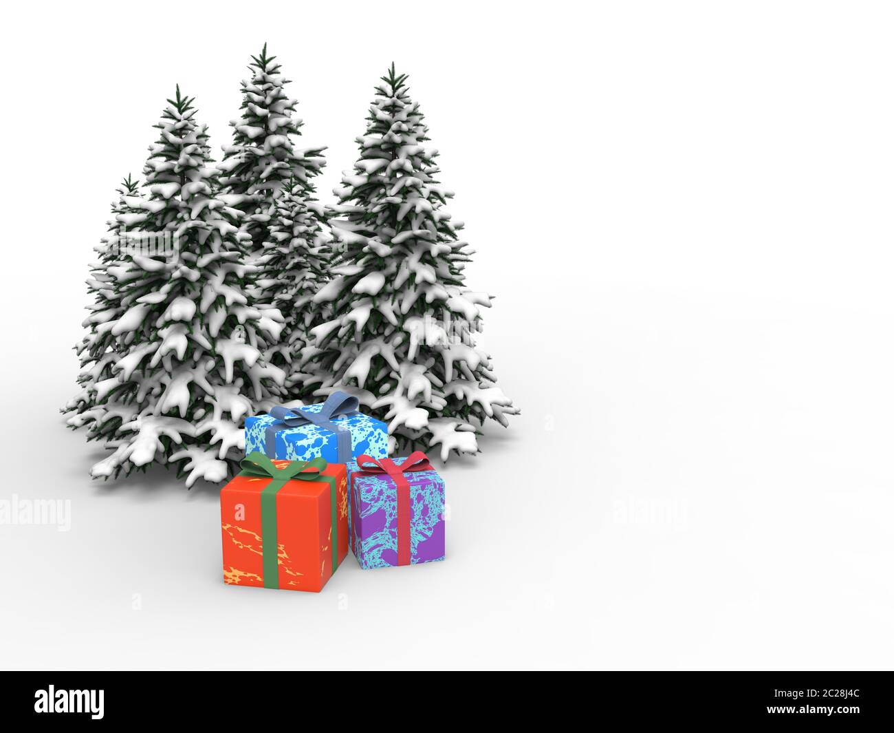 Christmas tree presents Cut Out Stock Images & Pictures - Alamy