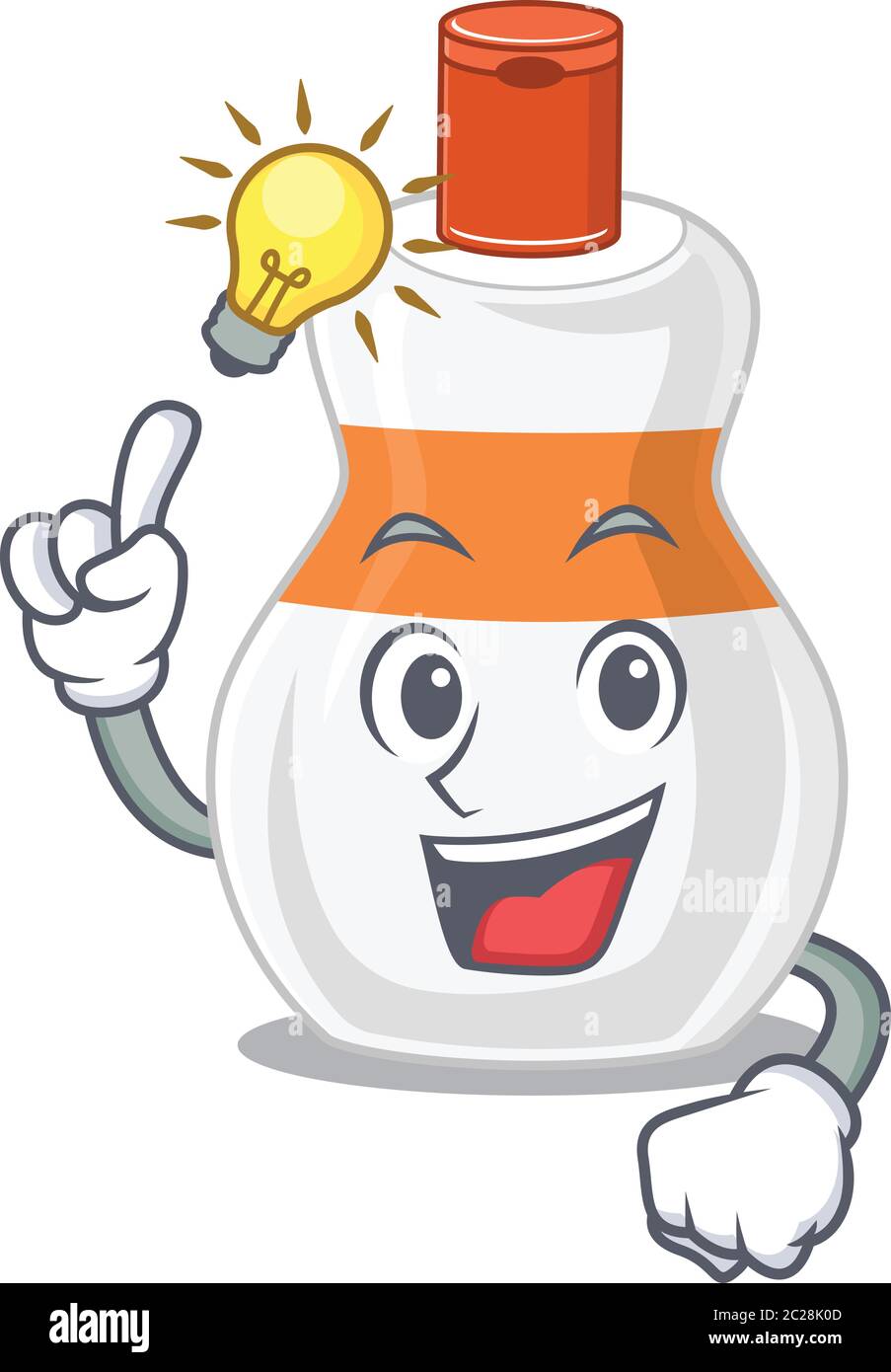 genius body lotion Mascot character has an idea gesture Stock Vector ...