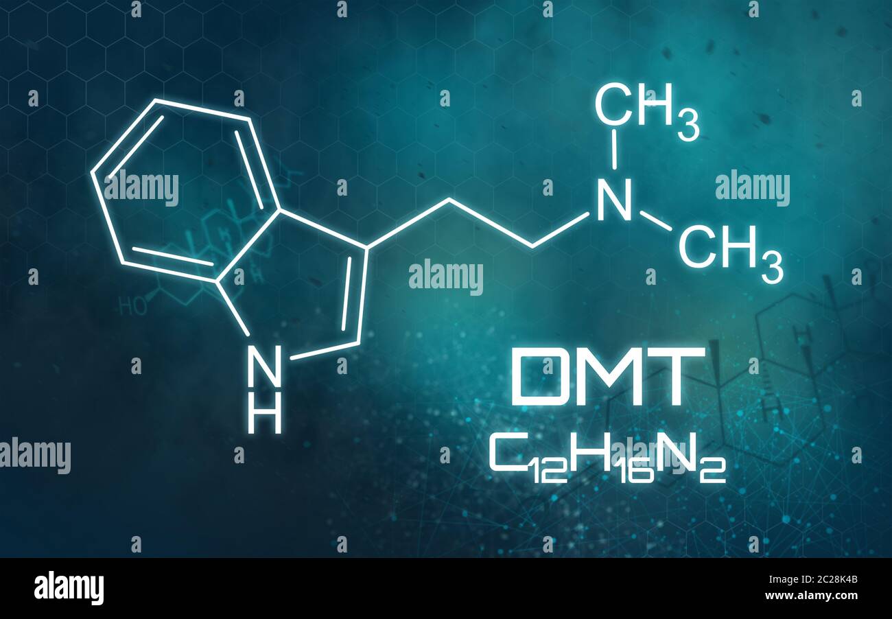 Chemical formula of DMT on a futuristic background Stock Photo - Alamy