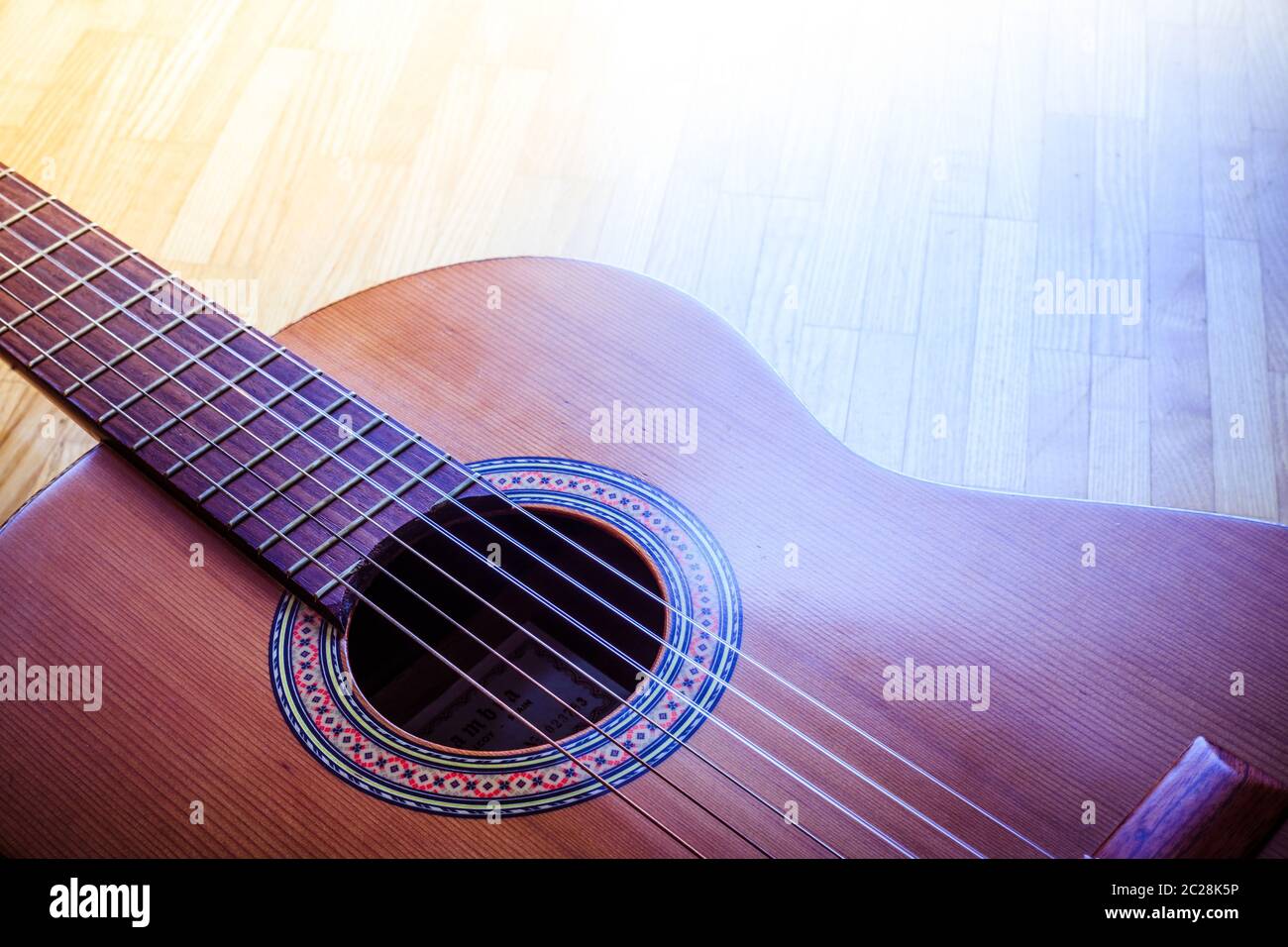 Classical guitar and strings, professional instrument Stock Photo - Alamy