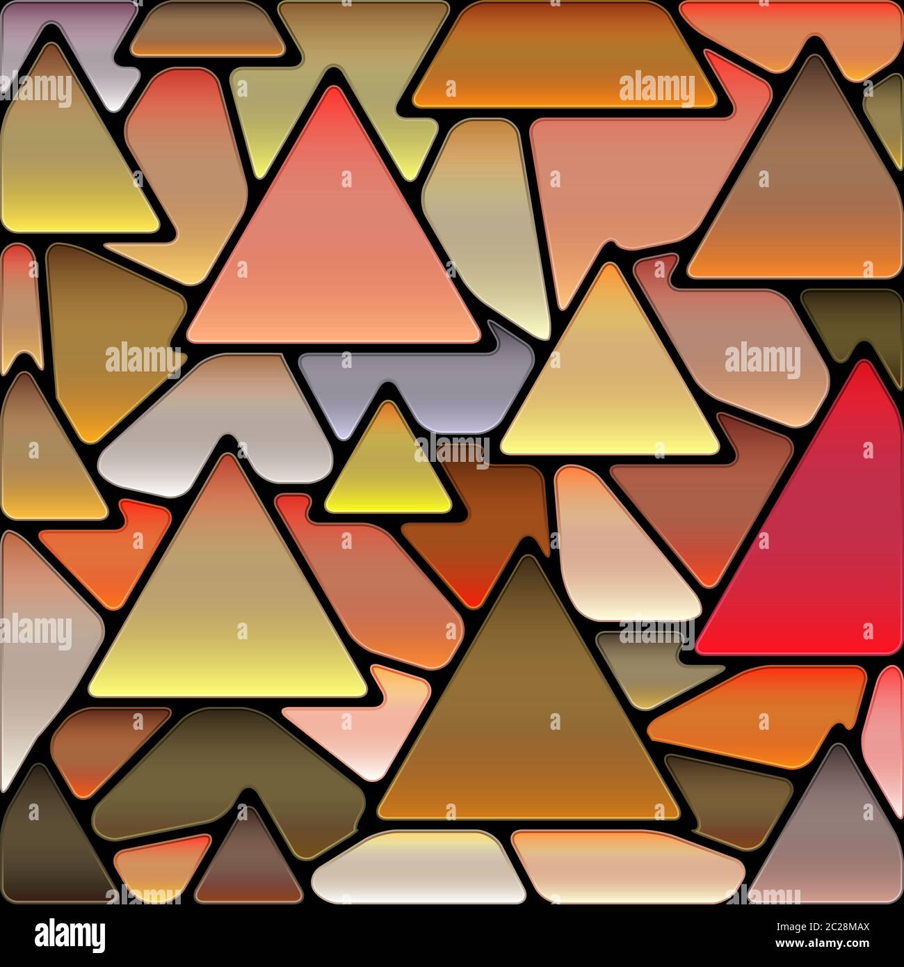 abstract stained-glass mosaic background - brown triangles Stock Photo ...
