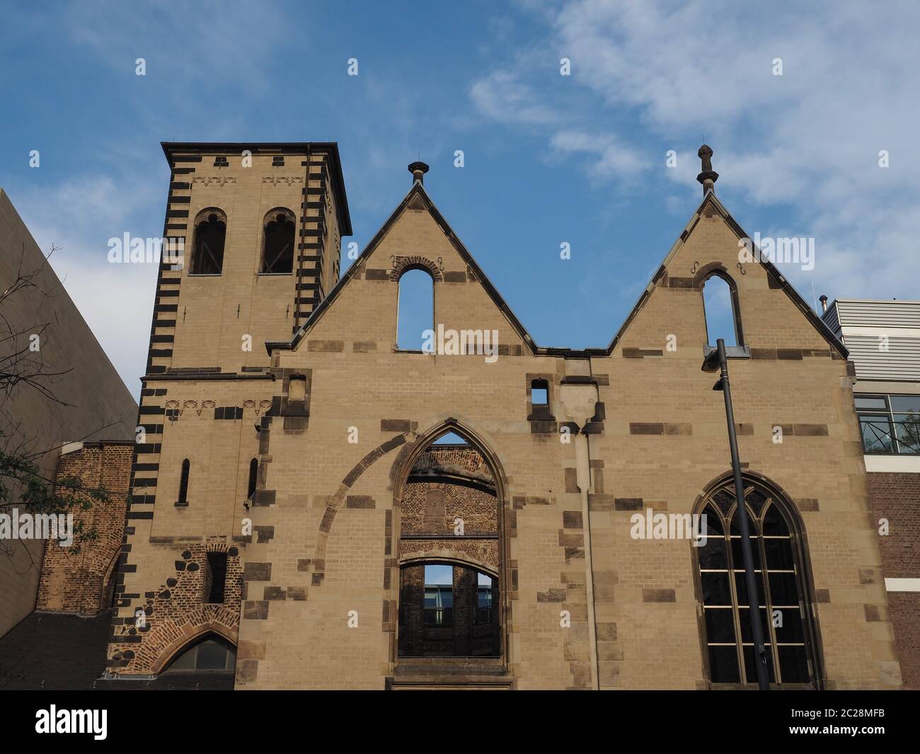 Ruins of Alt St Alban old romanesque church bombed during wwii in Koeln ...