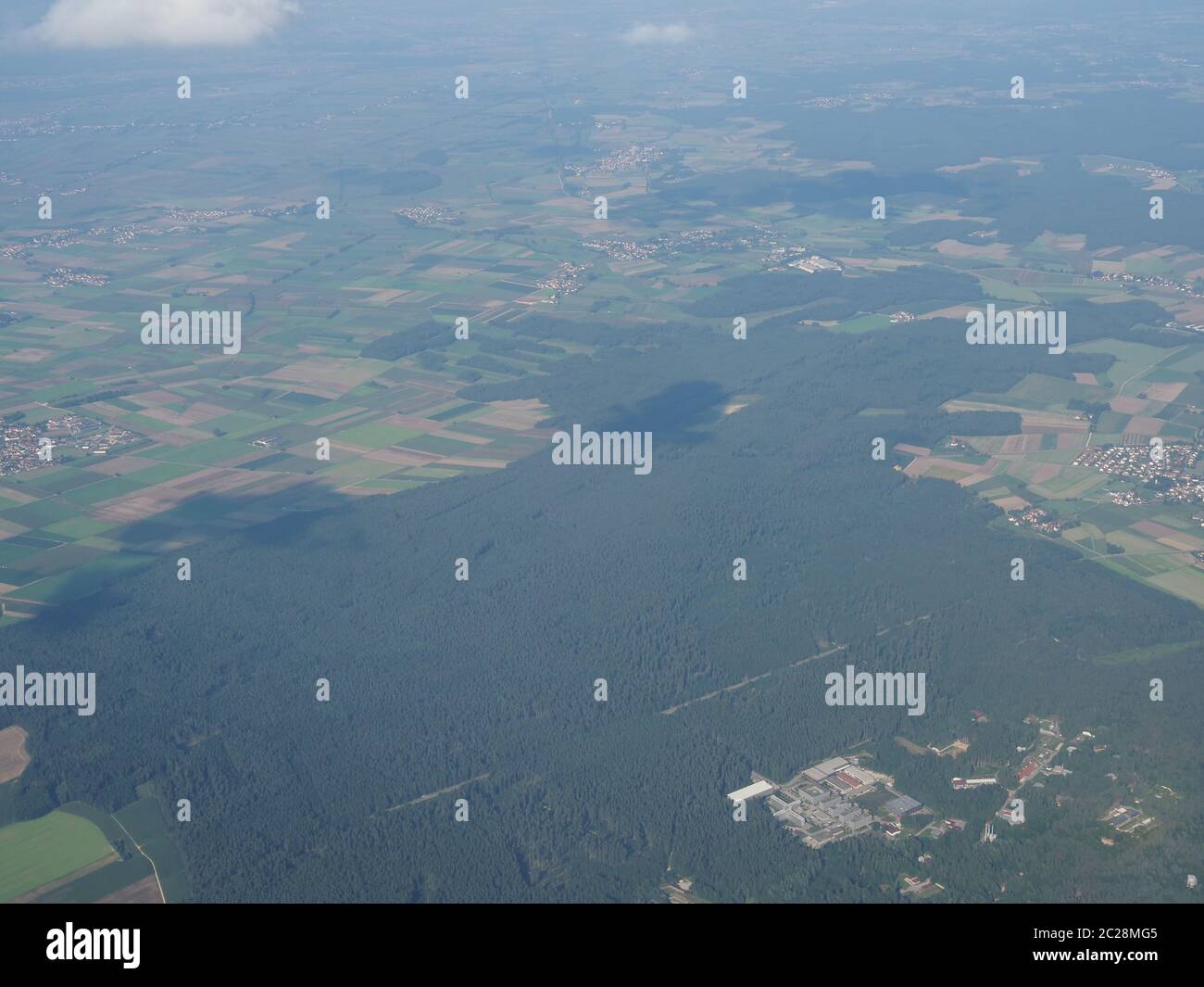 aerial view of Germany landscape between Koeln and Muenchen Stock Photo ...